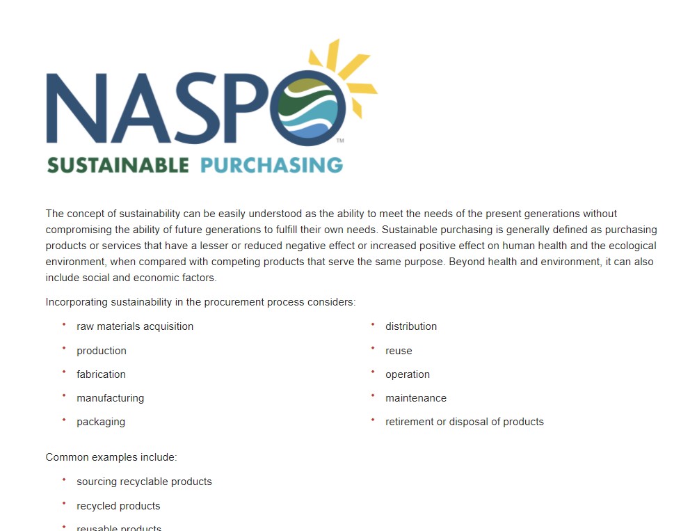 Sustainable Purchasing - Content Library - NASPO